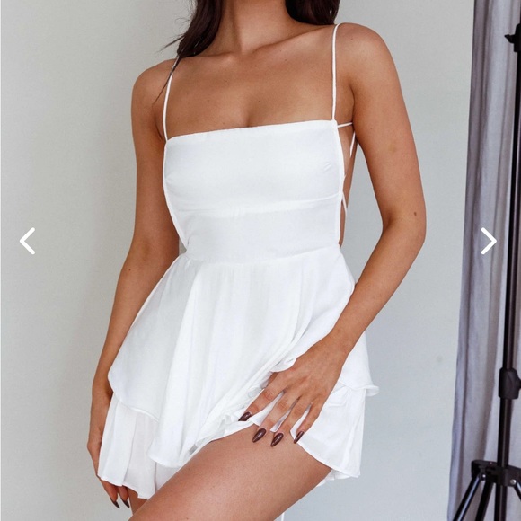 Selfie Leslie | Dresses | Selfie Lesie White Backless Dress | Poshmark